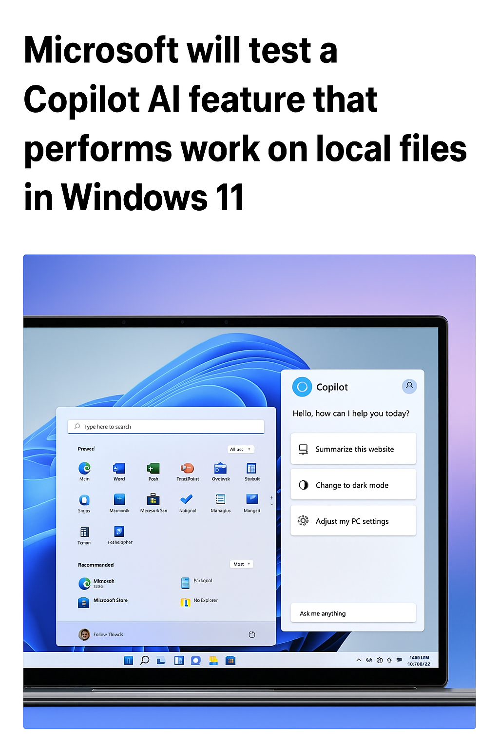 Microsoft will test a Copilot AI feature that performs work on local ...